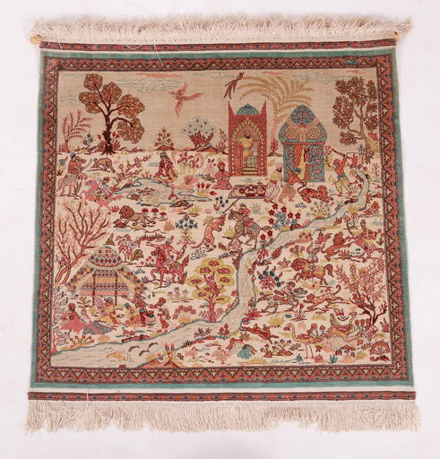 Hanging Silk Persian Tapestry (#0519) on Jun 19, 2022 | Locati, LLC in PA