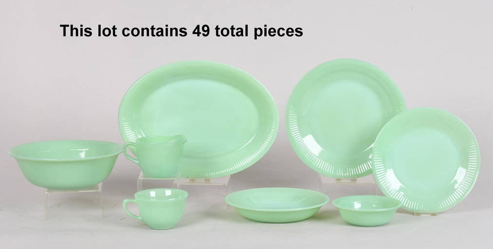 A Partial Set Of Fire King Dinnerware