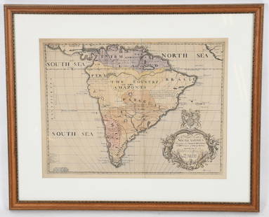 Edward Wells (english, 1667 1727) Map Of North America