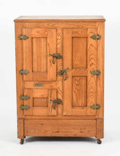 Gibson Oak Three Door Ice Box