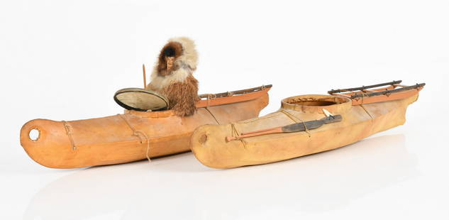 Two Inuit Kayak Models