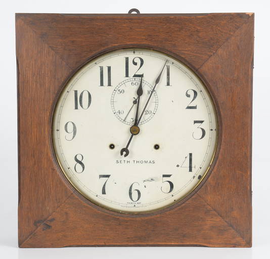 Seth Thomas Oak Thirty Day Railroad Clock