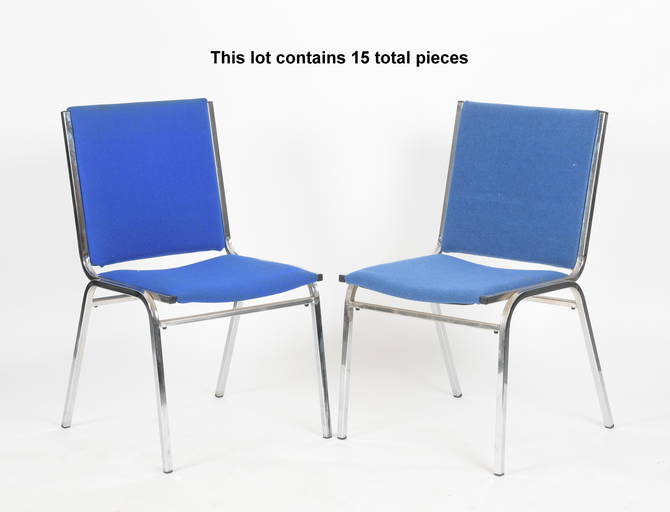 Fifteen Chrome Banquet Chairs