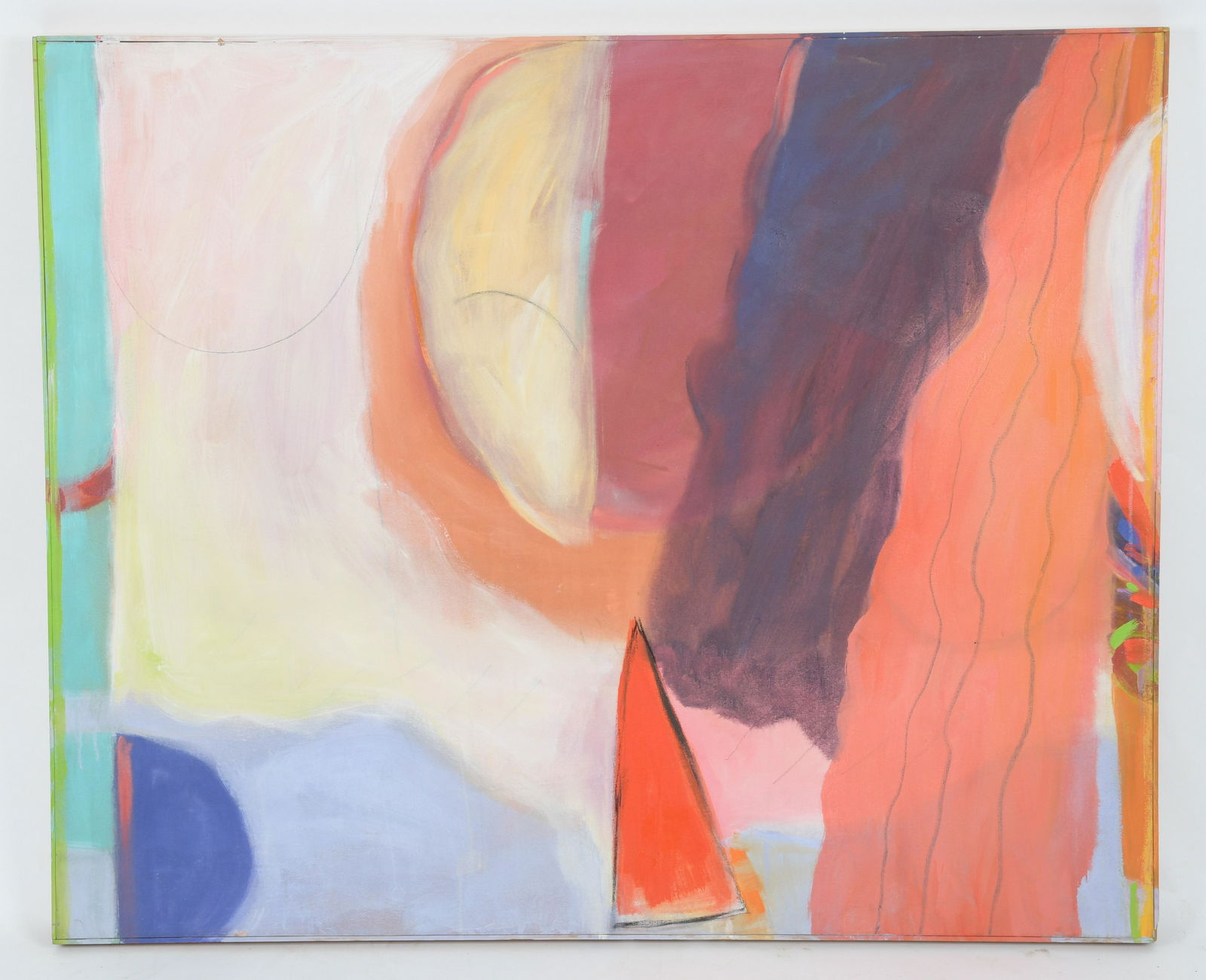 Helen Bershad, Large Abstract Oil On Canvas Auction