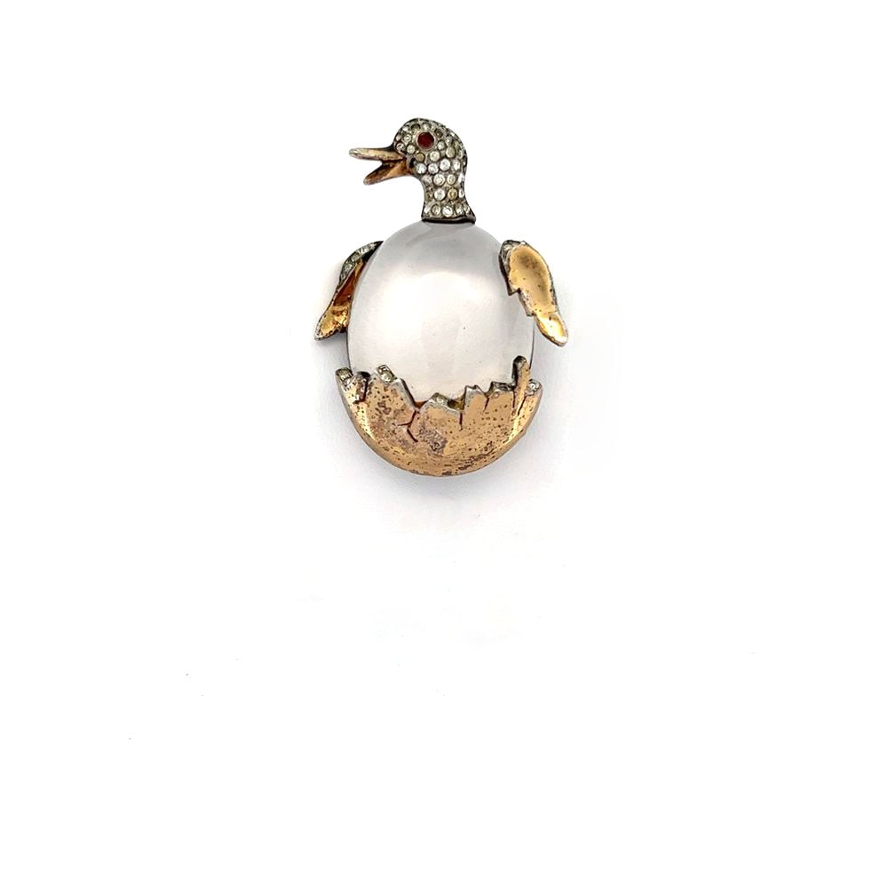 Rare Trifari Sterling Jelly Belly Baby Chick Pin Auction