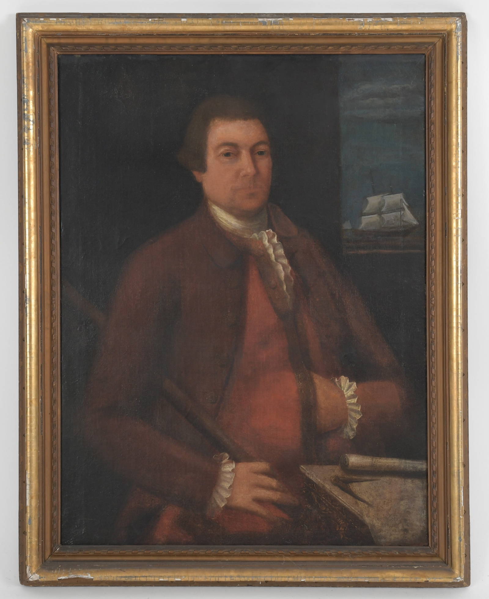 An 18th Century Portrait Of A Sea Captain Auction