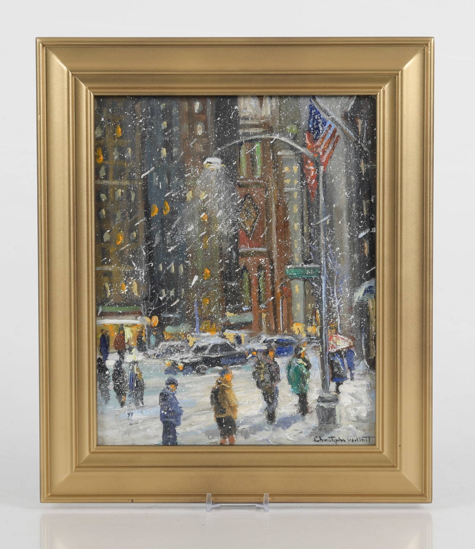 Christopher G. Willett (born 1959) Oil On Board, New York City Auction