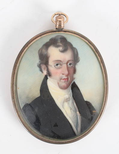 A Portrait Miniature Of Dr. Charles H. Rohr C. 1820