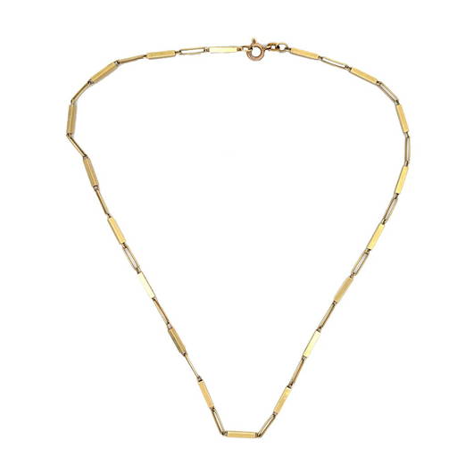 14k Gold Paper Clip Style Chain