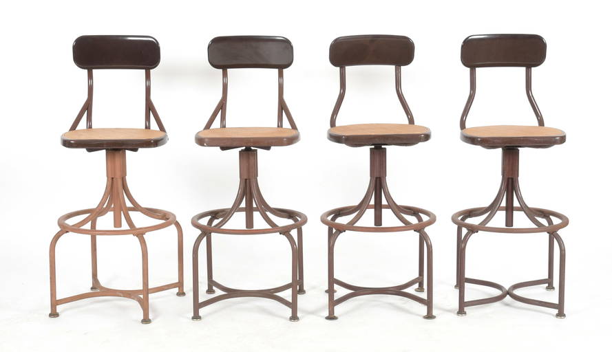 Four Industrial Western Electric Operators Chairs