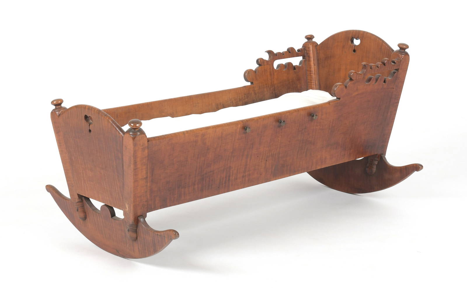 Pennsylvania Tiger Maple Child's Cradle, Early 19th Century Auction