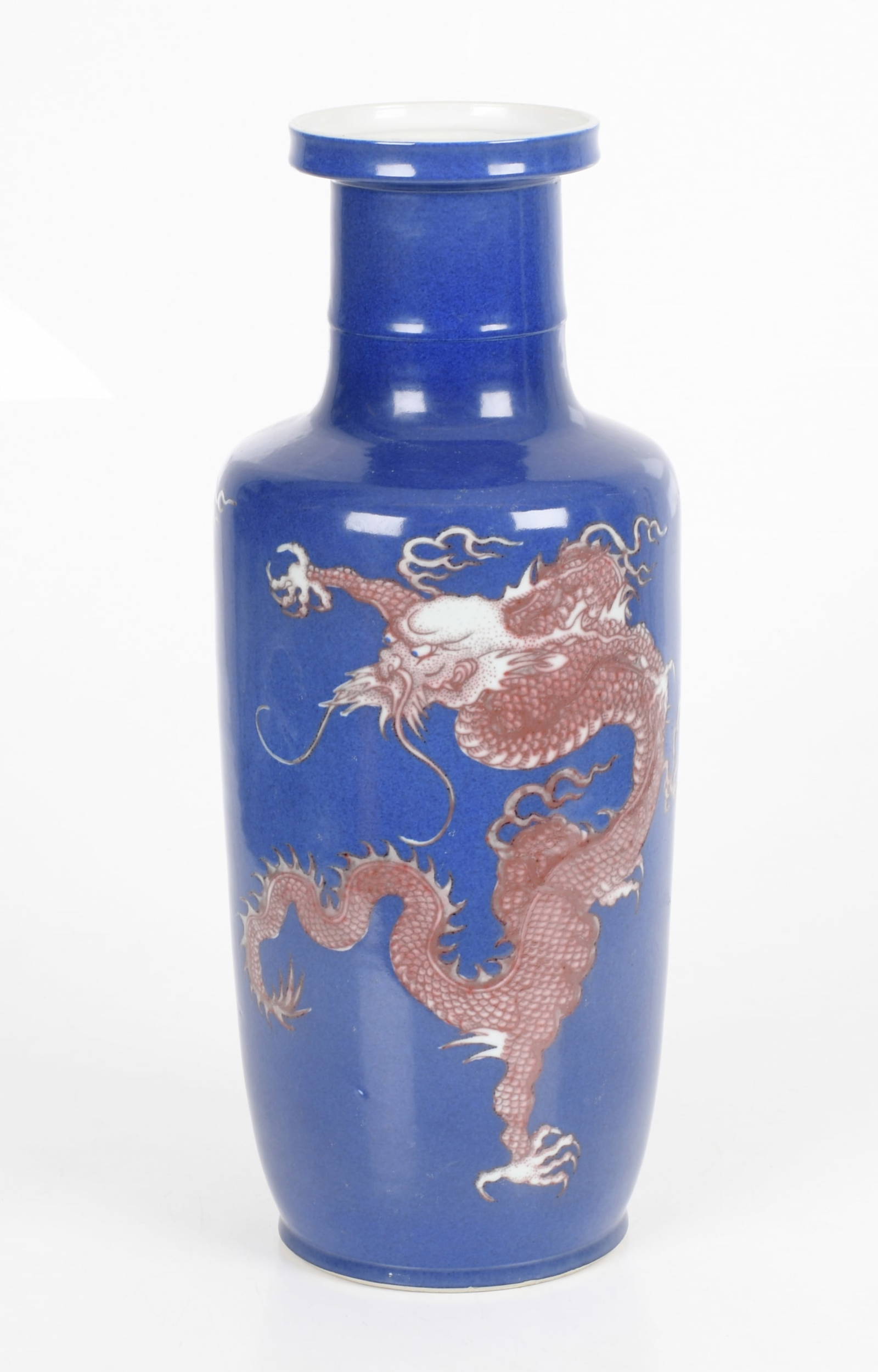 A Chinese Rouleau Form Porcelain Vase Auction