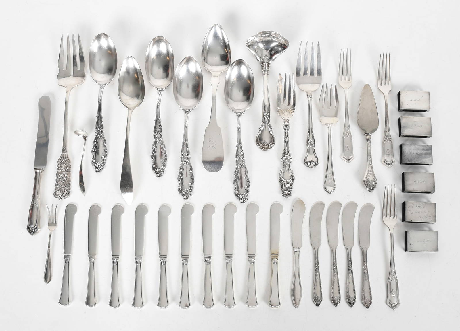 A Group Of Sterling Silver Flatware Auction