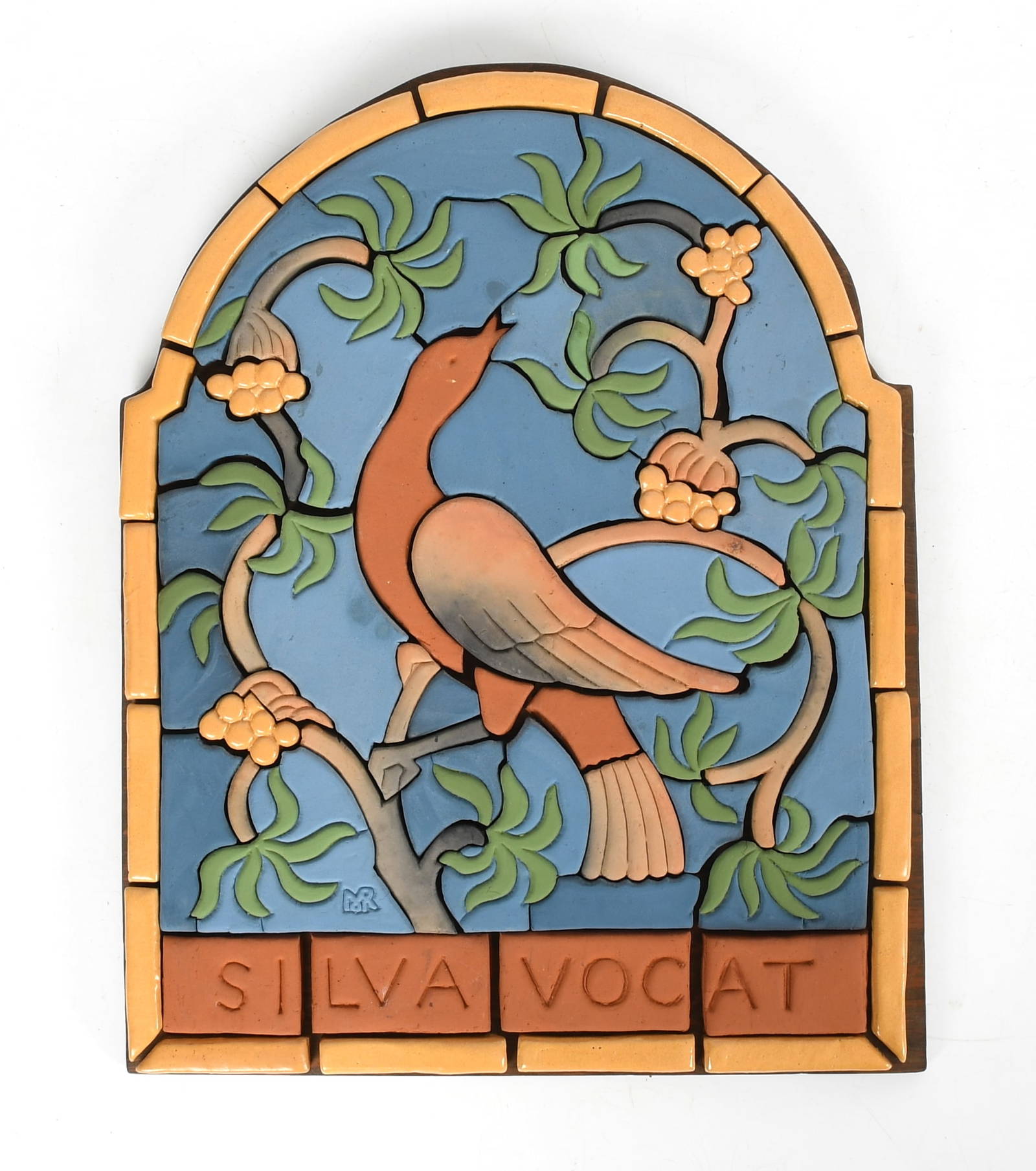 Moravian Pottery & Tile Works Mosaic Tiled Redware Pottery Wall Plaque ...