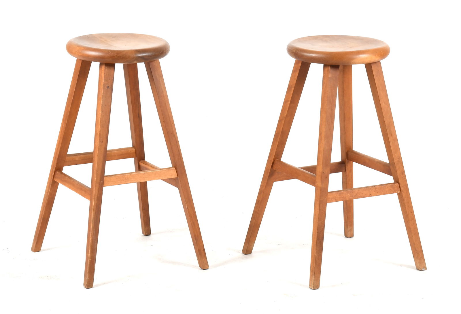 Pair Of Thomas Moser Cherry Splay Leg Bar Stools, Auburn, Maine, Dated ...