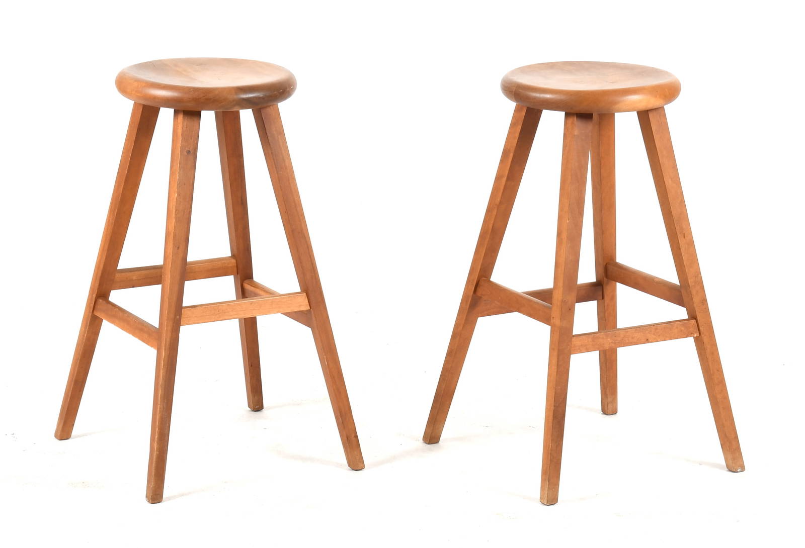Pair Of Thomas Moser Cherry Splay Leg Bar Stools, Auburn, Maine, Dated ...