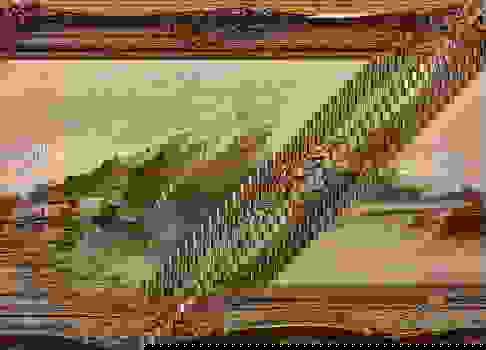 Tomanek, Joseph: Flusslandschaft Mit Fischerkate Auction