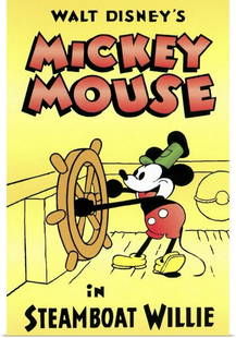 Mickey's House "steamboat Willie" Poster.