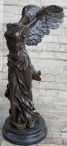 Winged Nike Samothrace Angel Bronze Sculpture