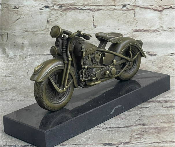 Original Hot Cast Harley Davidson Motorcycle Bronze Sculpture (#6233 ...