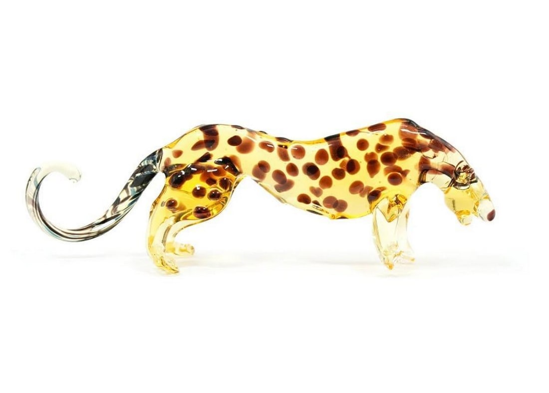 Murano Glass Cheetah Figurine Auction