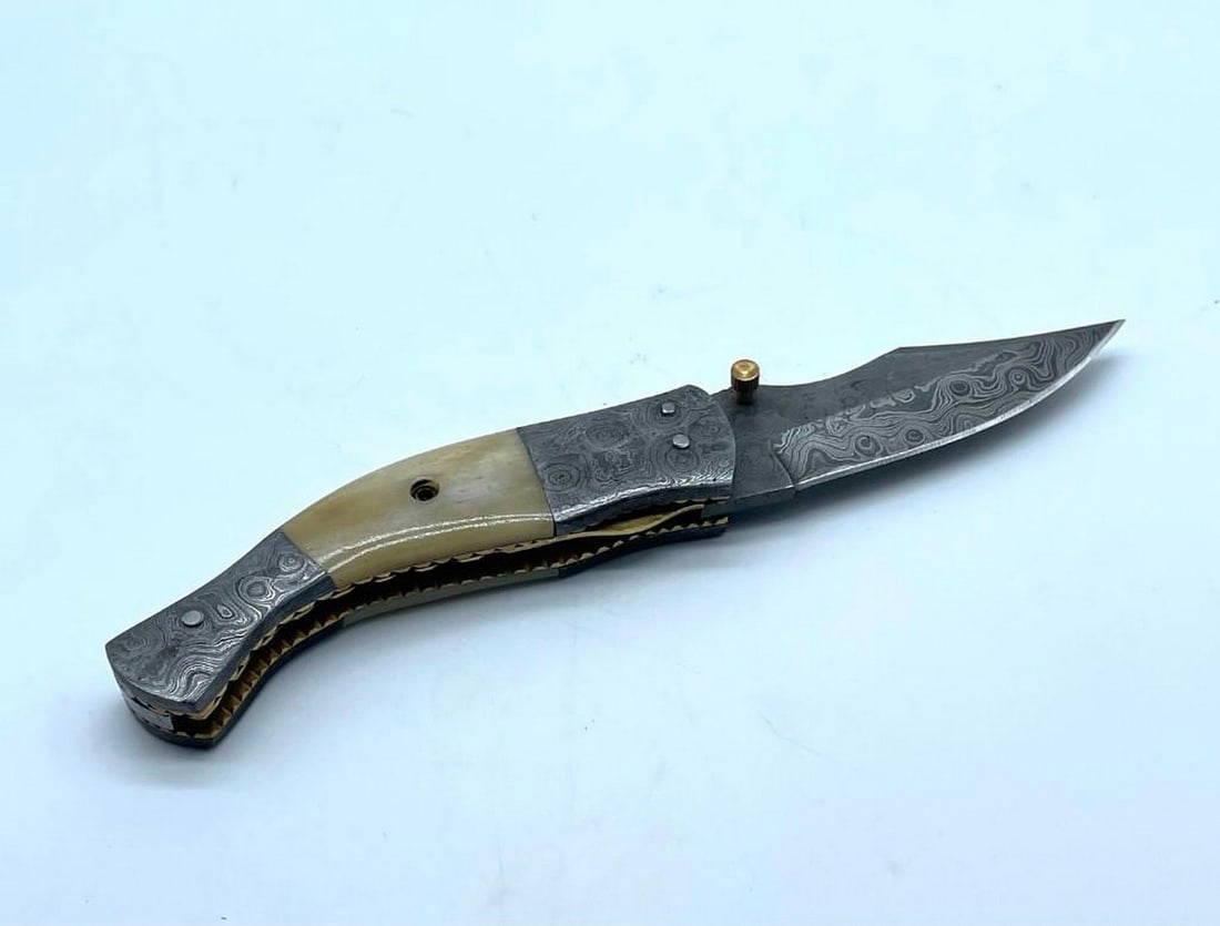 Wicked Wing Trailing Point Damascus Knife Auction