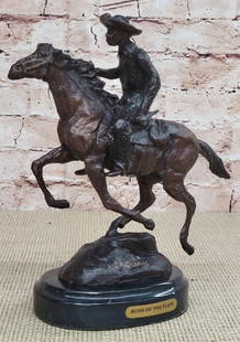 Mehl Lawson Western Cowboy Bronze Sculpture Auction