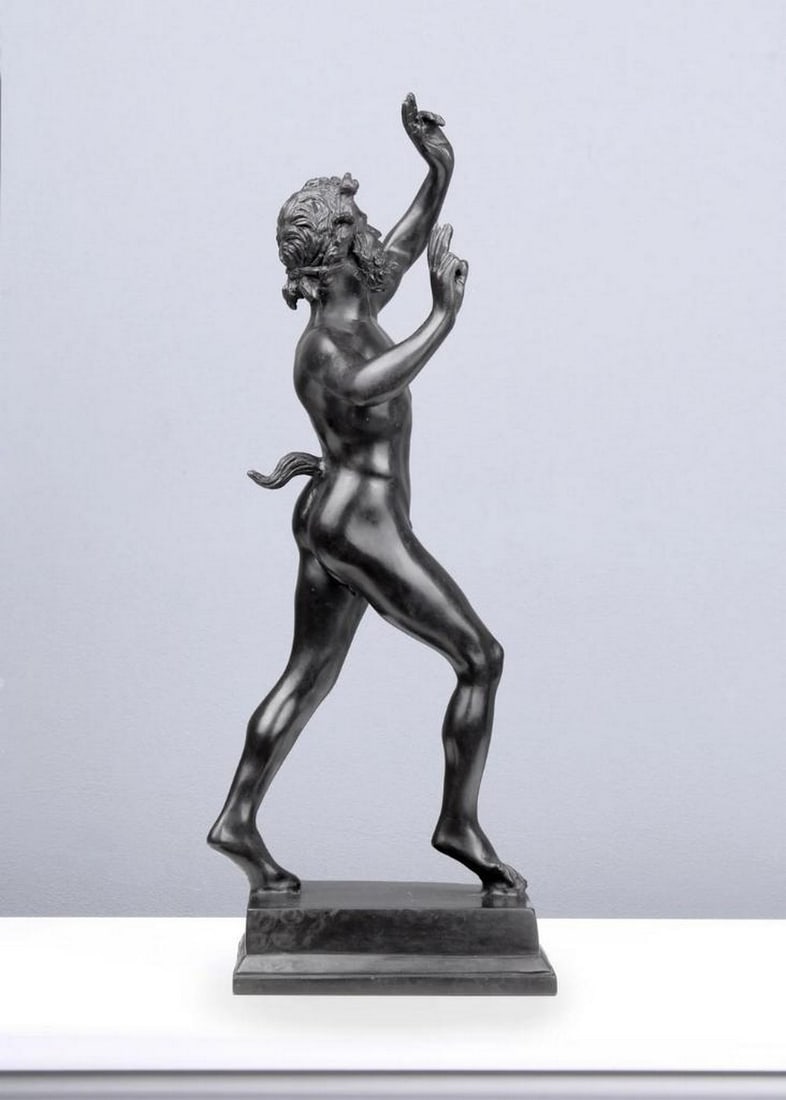 Dancing Faun Bronze Statue – Reproduction Of The Roman Original From Pompeii - (5.5lbs) Auction