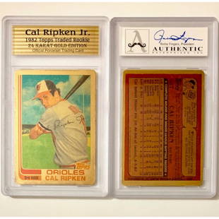 3 24k Gold Foil Cal Ripken Jr Commemorative Limited Edition Baseball Cards