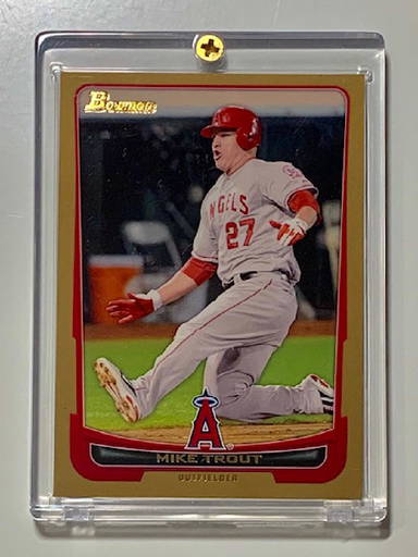 Mike Trout Bowman Gold Rookie Baseball Card