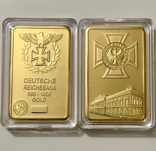 1oz Gold Clad German Deutsche Reichsbank Bullion Bar