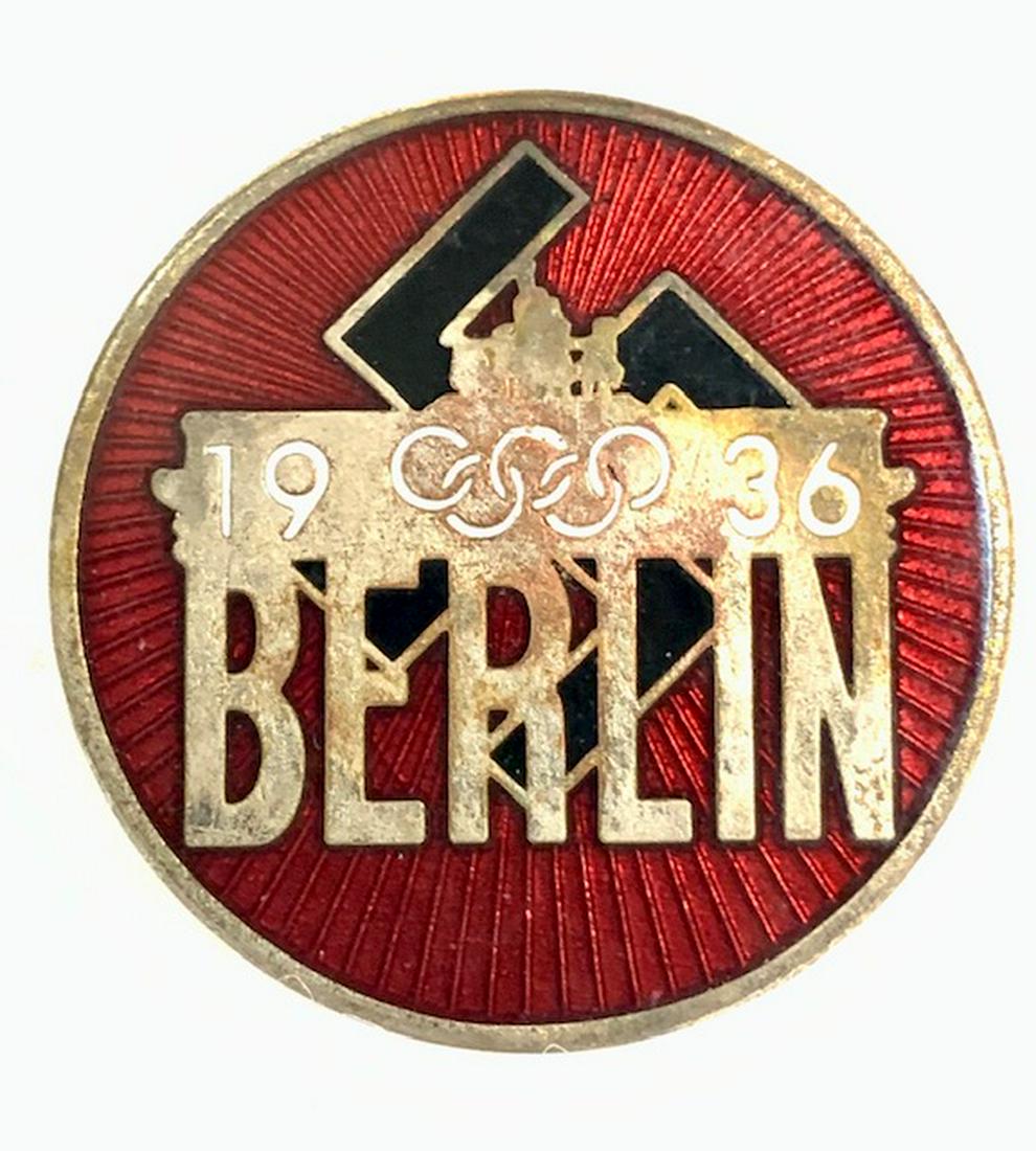 1936 Nazi Berlin Germany Enameled Olympics Pin