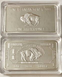 1 Ounce .999 Encapsulated German Silver Bar