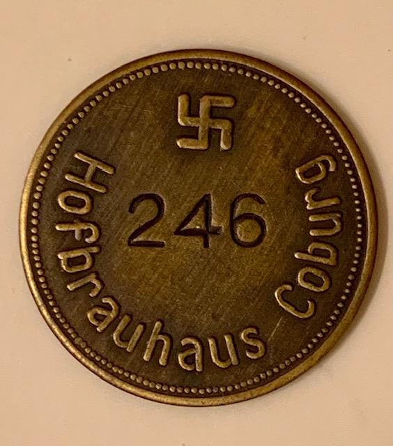 WW2 Nazi Hofbrauhaus Coburg Germany Beer Token - Oct 09, 2019 | South ...