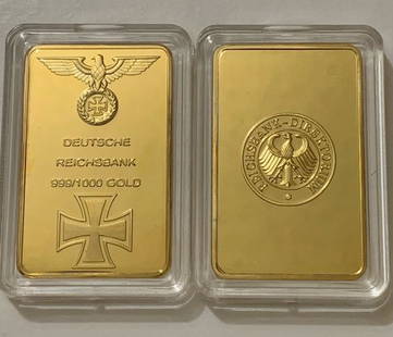 1oz .999 German Gold Clad Deutsche Reichsbank Bar