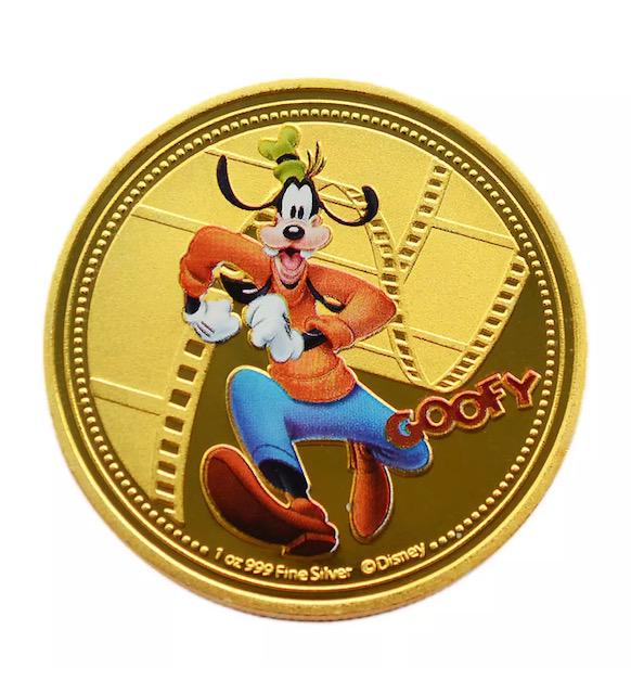 Disney Goofy 1oz .999 Fine Clad Silver/gold Coin