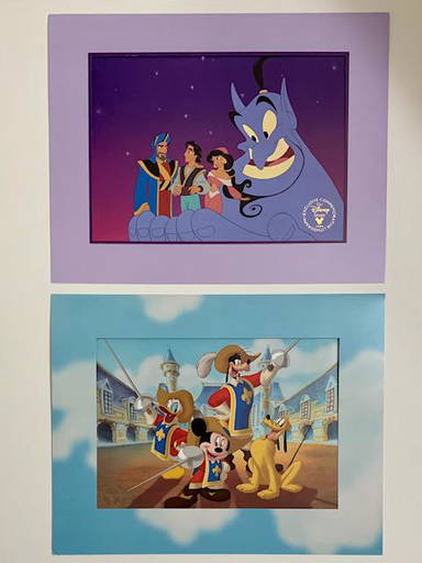 Lot Of 2 Walt Disney Original Movie Lithographs
