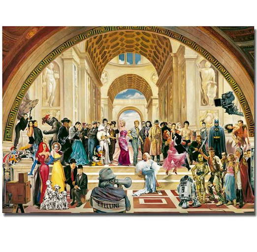 Awesome Legends Of The Big Screen Silk Screen Art