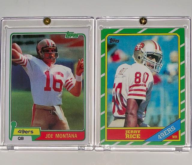 Joe Montana And Jerry Rice Rookie Rp Football Cards