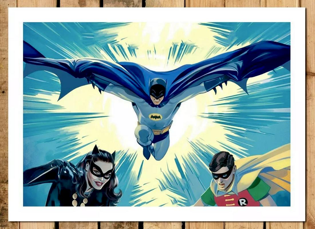 Original Batman & Robin From The 60â€™s Canvas At Print