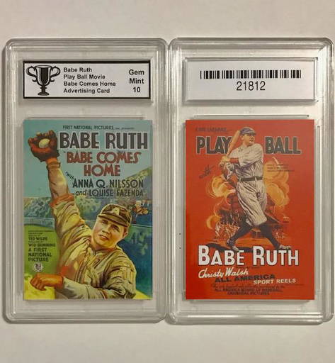 Babe Ruth Play Ball Movie Advertising Baseball Card