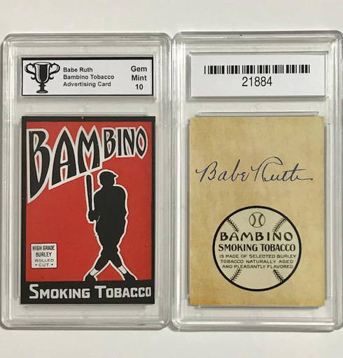 Babe Ruth Tobacco Advertising Baseball Card