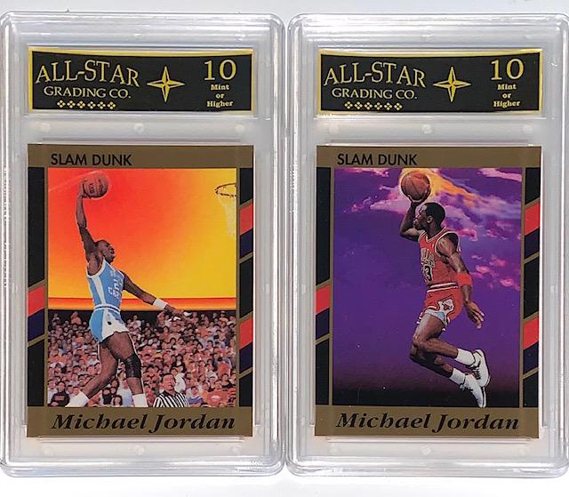 2 Michael Jordan Slam Dunk Promo Basketball Cards
