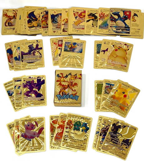 Rare Set Of 55 Gold Plated Pokemon Cards In Original Box