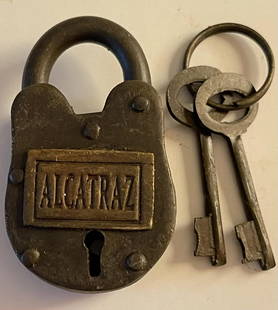 Alcatraz Prison Working Padlock With Original Keys