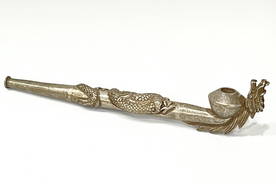 9 inch Chinese Folk Art Dragon Wrapped Smoking Pipe - Dec 11, 2022 ...