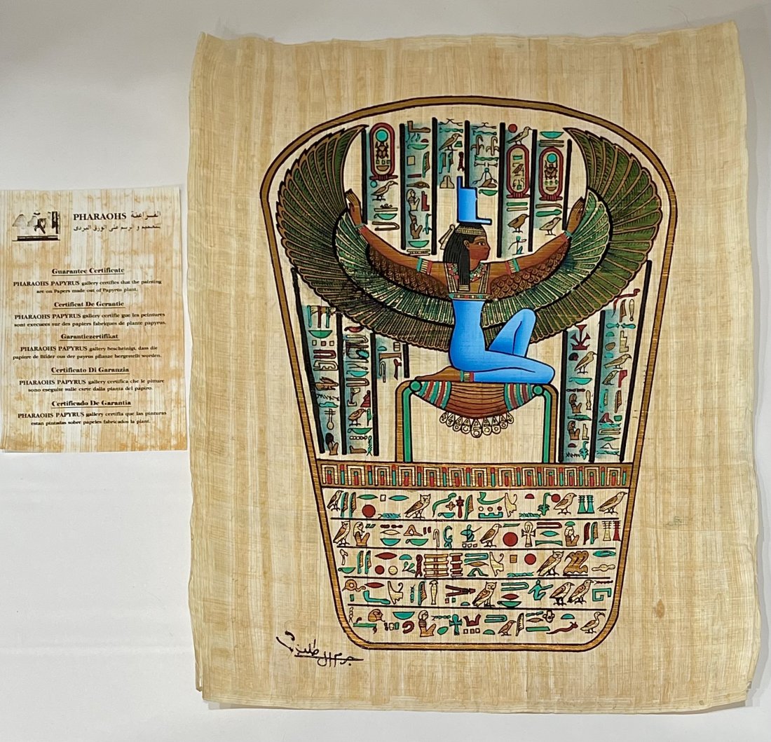 Genuine Hand Painted Egyptian Papyrus Art w/COA 13 X 15 - Mar 31, 2023 ...