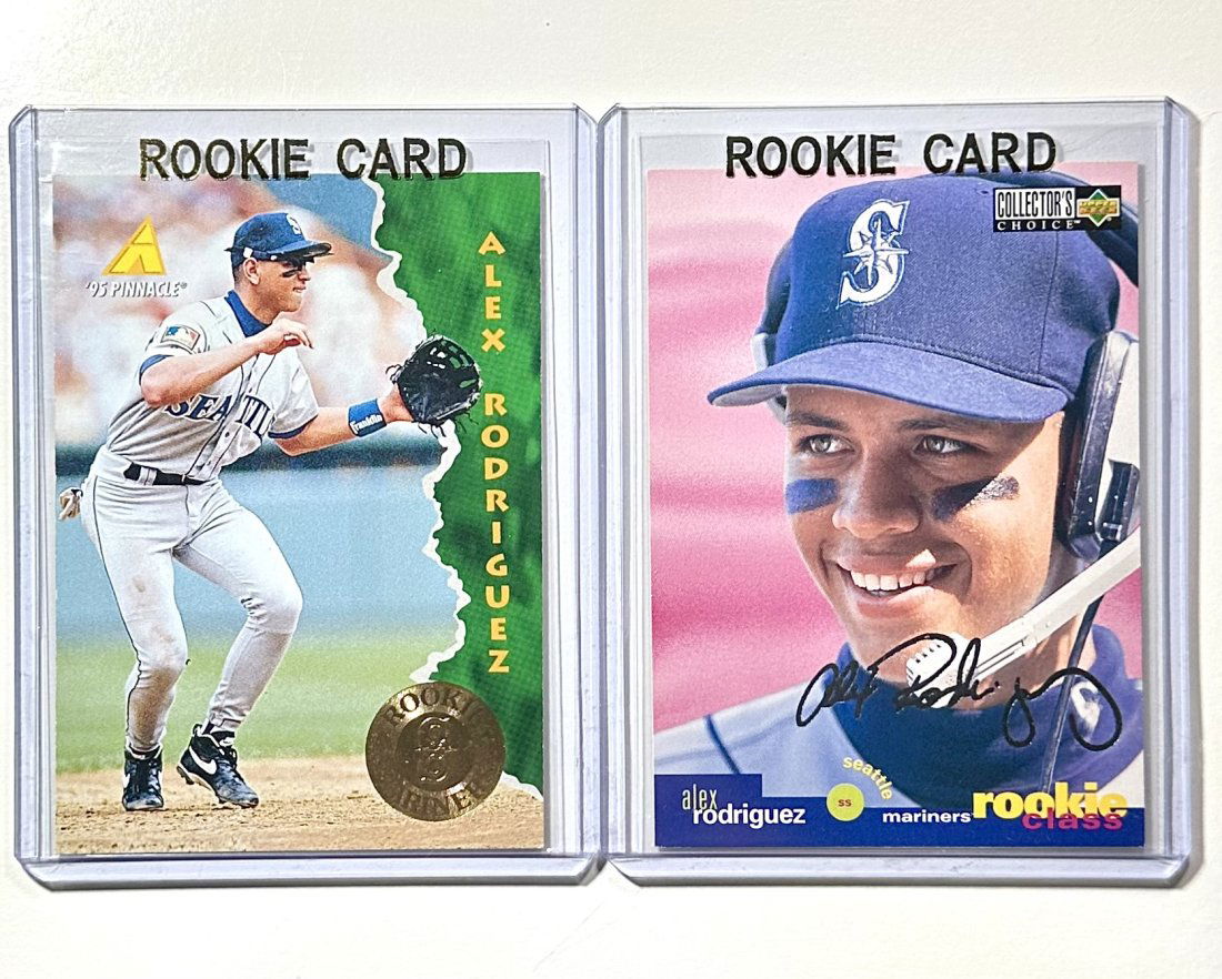 Lot Of 2 Alex Rodriguez Rookie Baseball Cards Auction