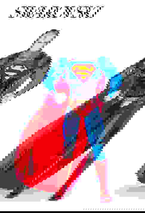 Retired Dc Comics Swarovski Crystal Superman Figurine With Box Auction