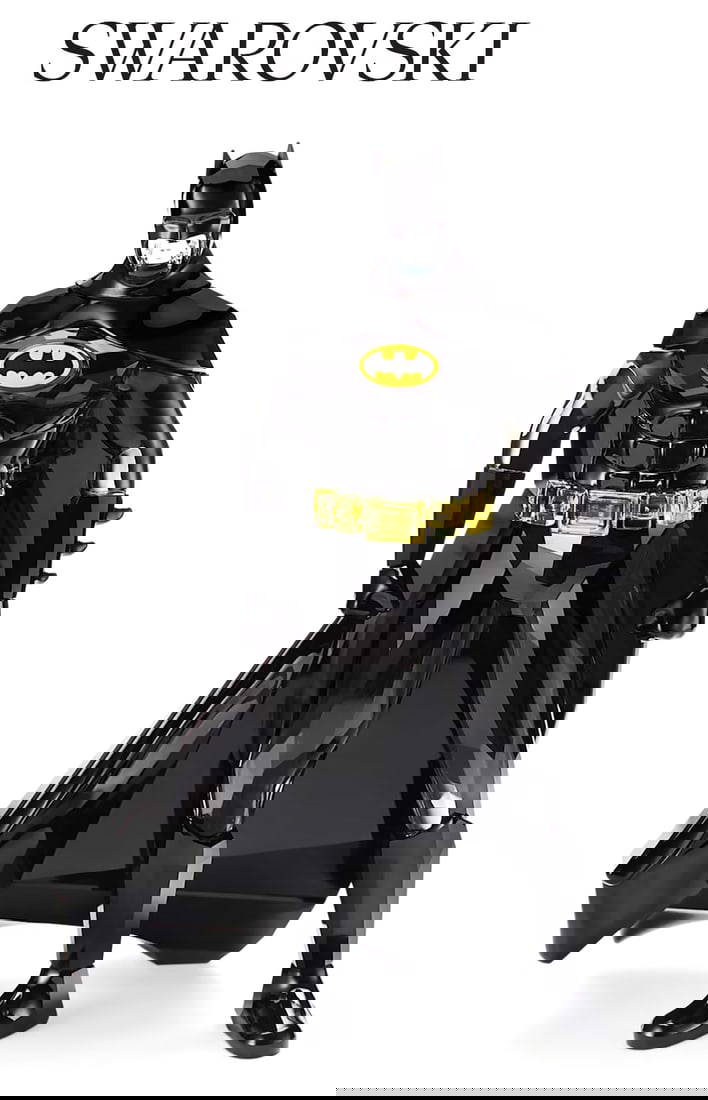 Retired Dc Comics Swarovski Crystal Batman Figurine With Box Auction